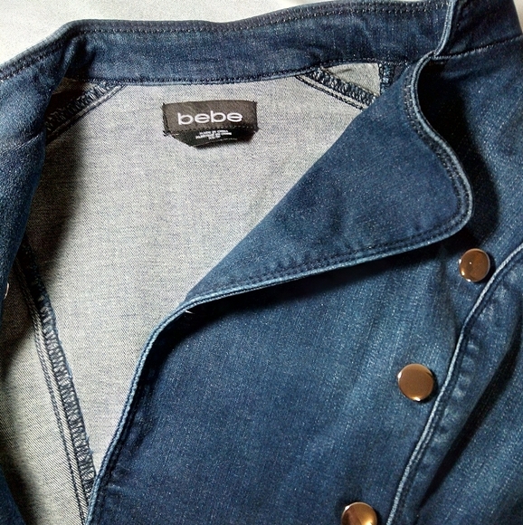 bebe | Jackets & Coats | Bebe Denim Band Jacket | Poshmark